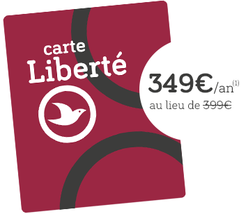 Carte Liberté TGV INOUI à 399€ par an